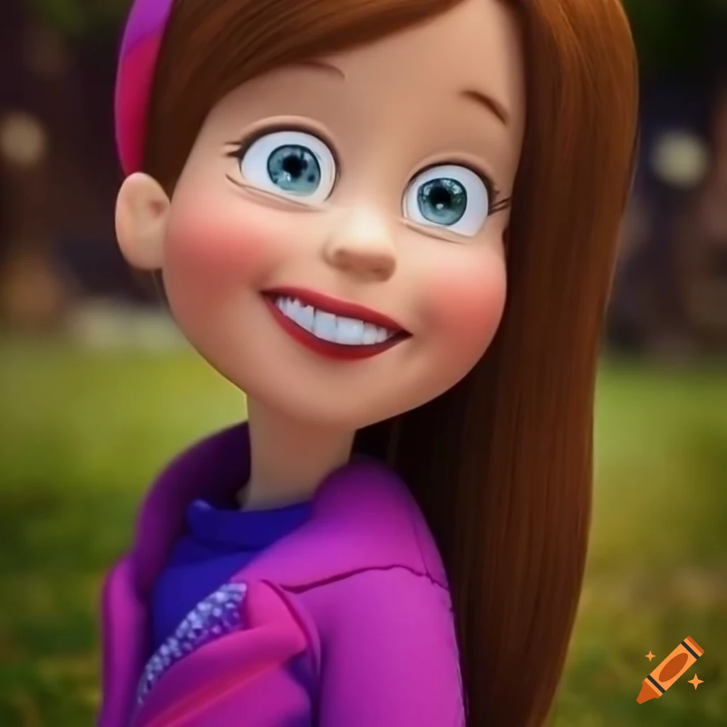 Enhanced portrait of mabel pines and sofia the first on Craiyon