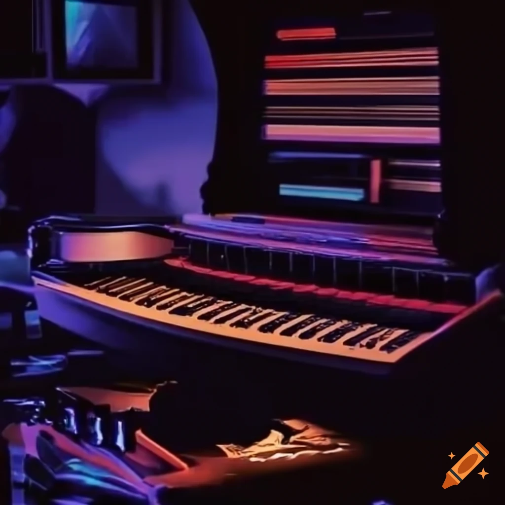 Keyboard music machine on Craiyon