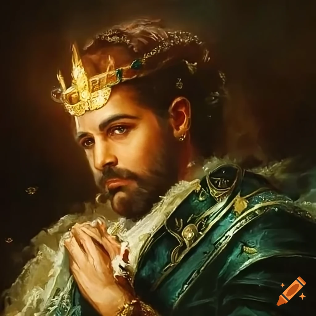 Portrait of haile selassie i with long white hair on Craiyon