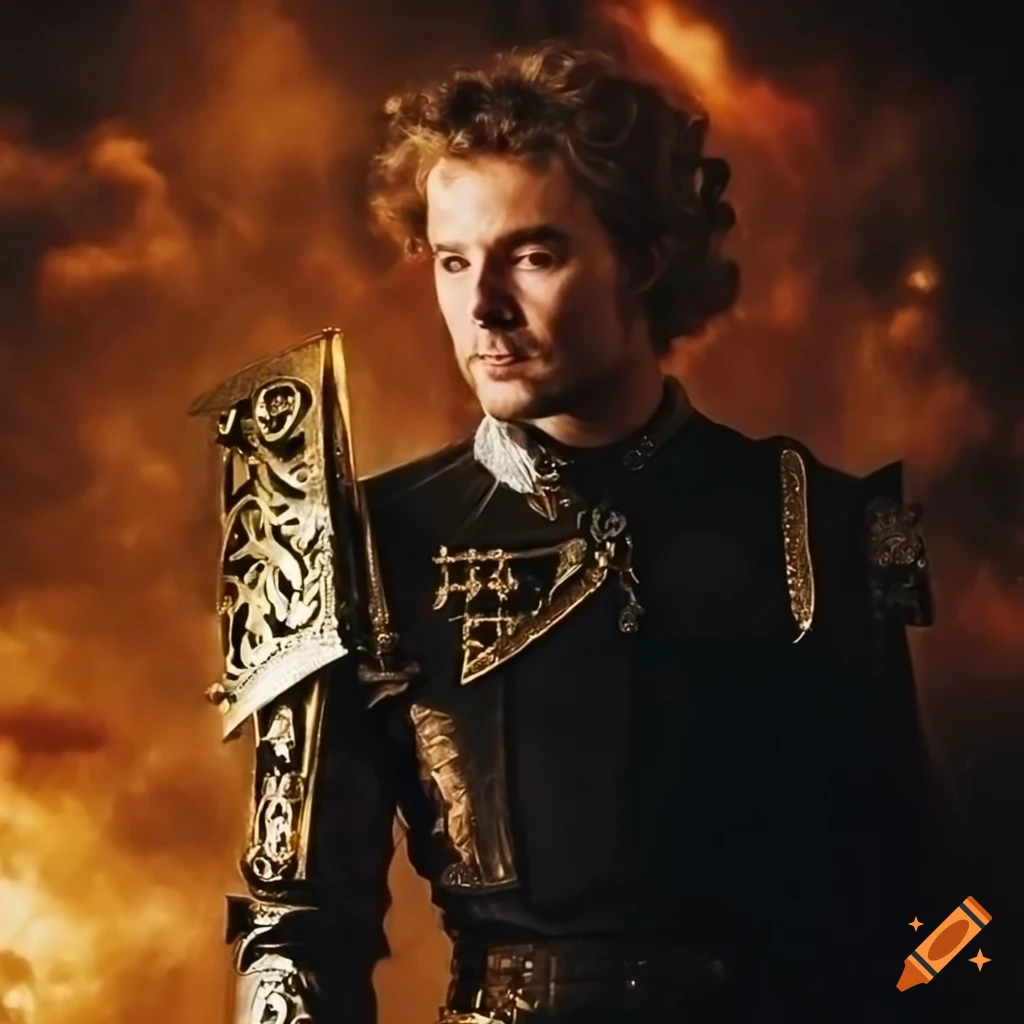 Medieval prince with magical glow on Craiyon