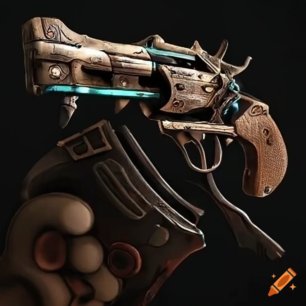 Image of a mysterious darkmatter revolver on Craiyon