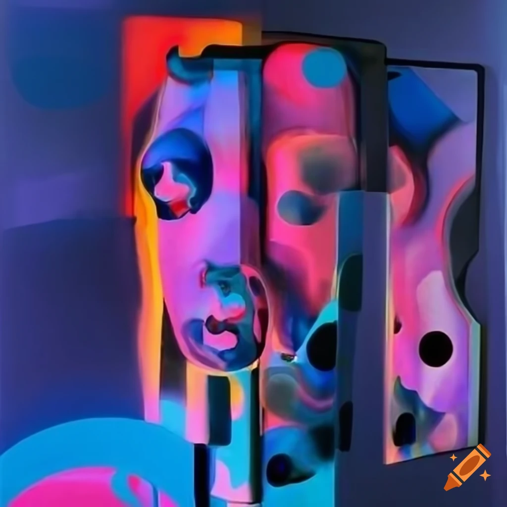 Special-shaped spatial structure inspired by david hockney on Craiyon