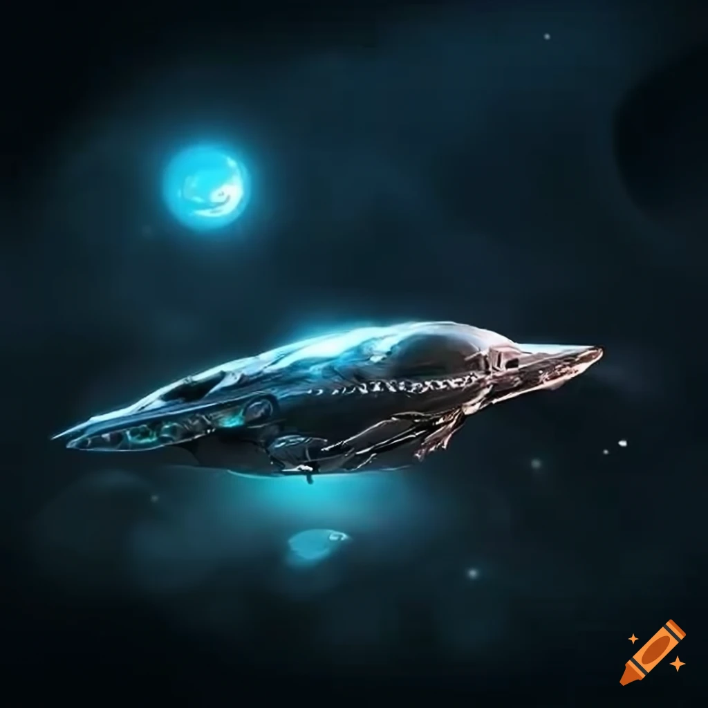 Futuristic alien spaceship on Craiyon