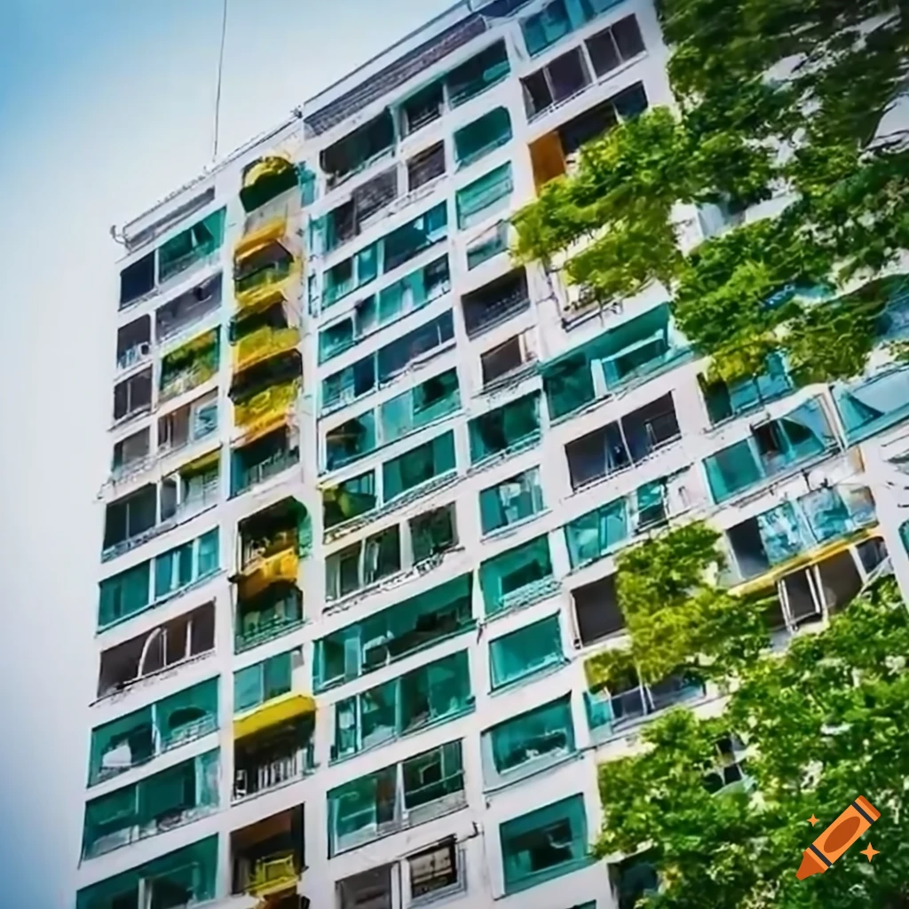 Image of apartments under construction on Craiyon