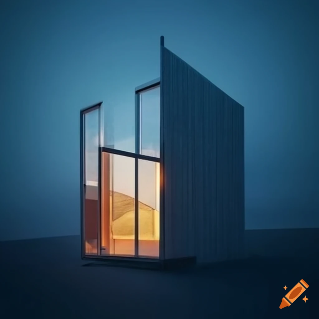 Interlock minimalism architecture on Craiyon