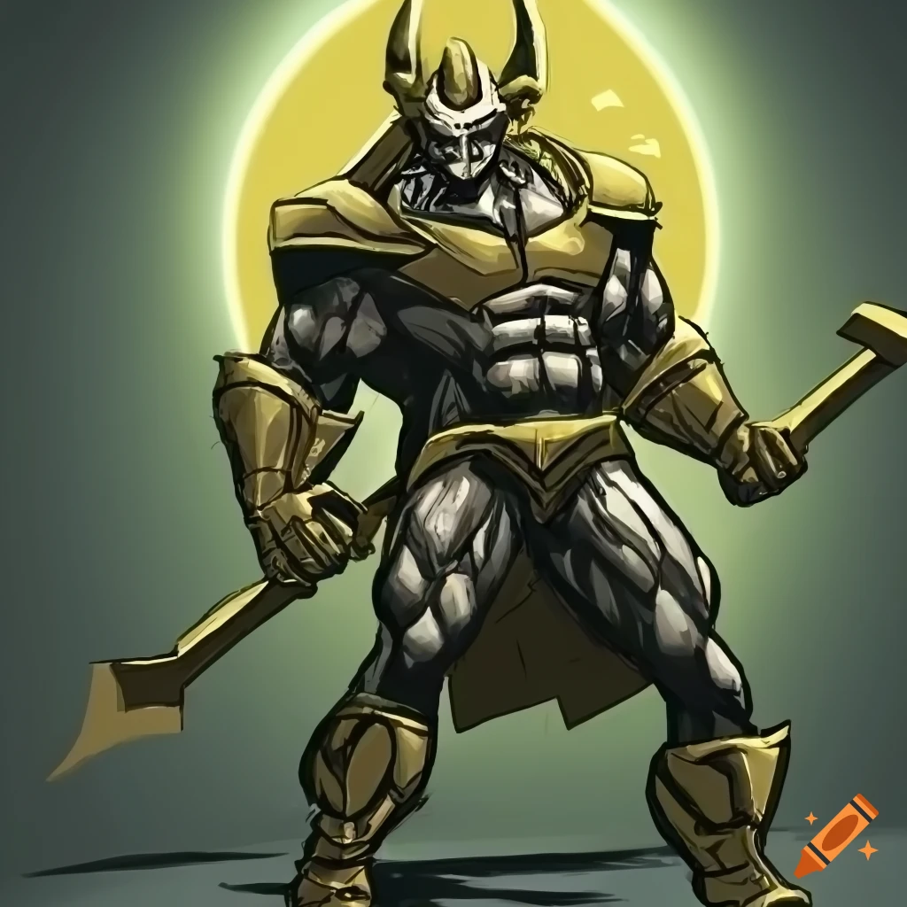 Jack kirby-style illustration of a talos inspired by stephen king