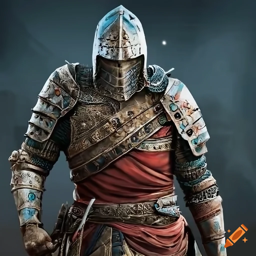 Image of a laughing knight from for honor on Craiyon