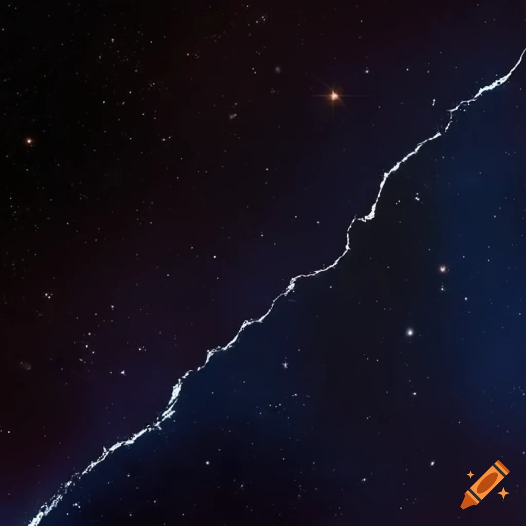 Cracked outer space illustration