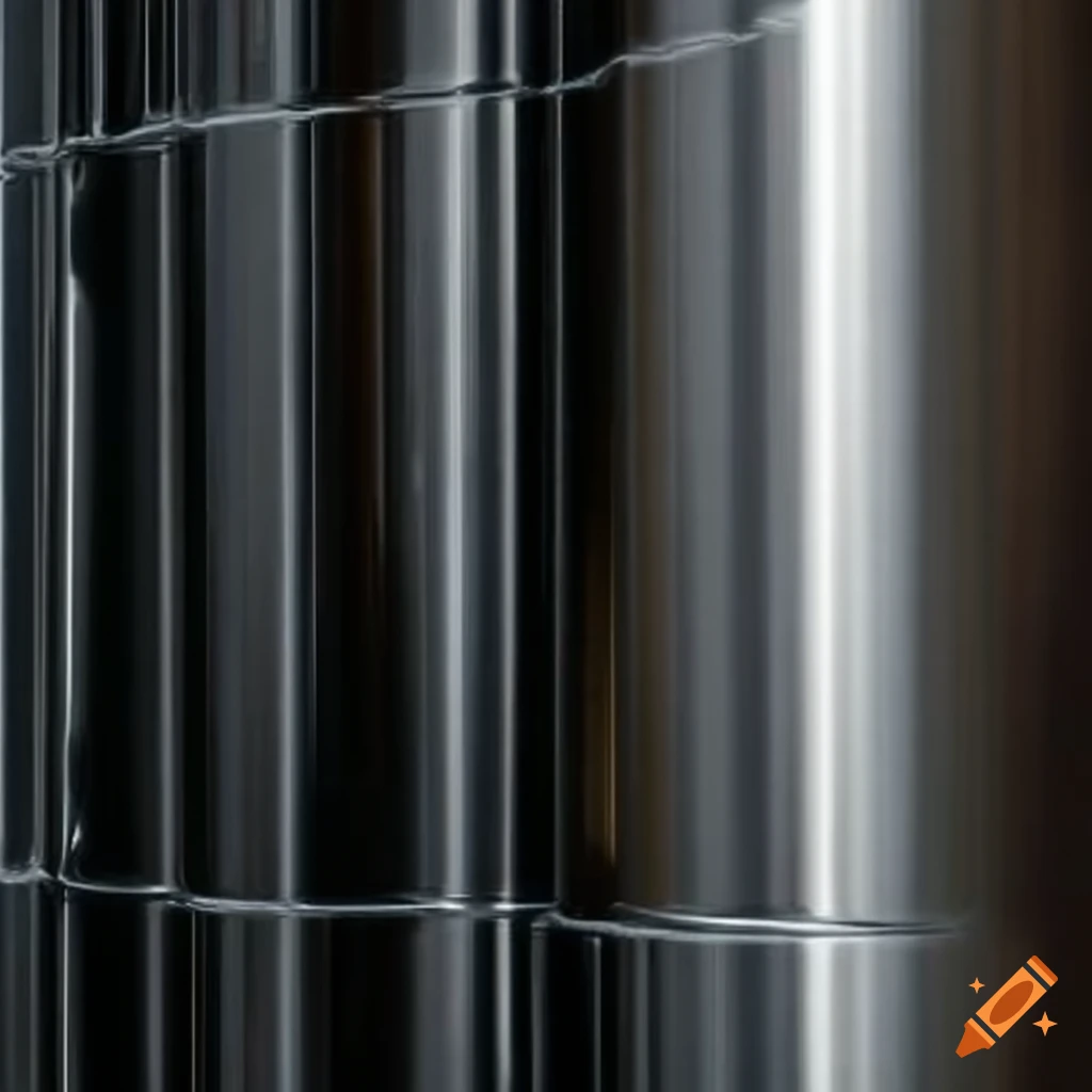 Shiny metal column tiles on Craiyon