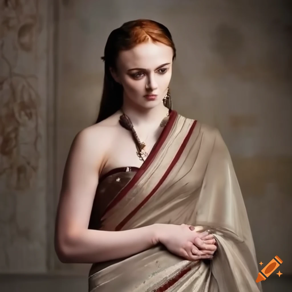 Sansa stark in saree on Craiyon