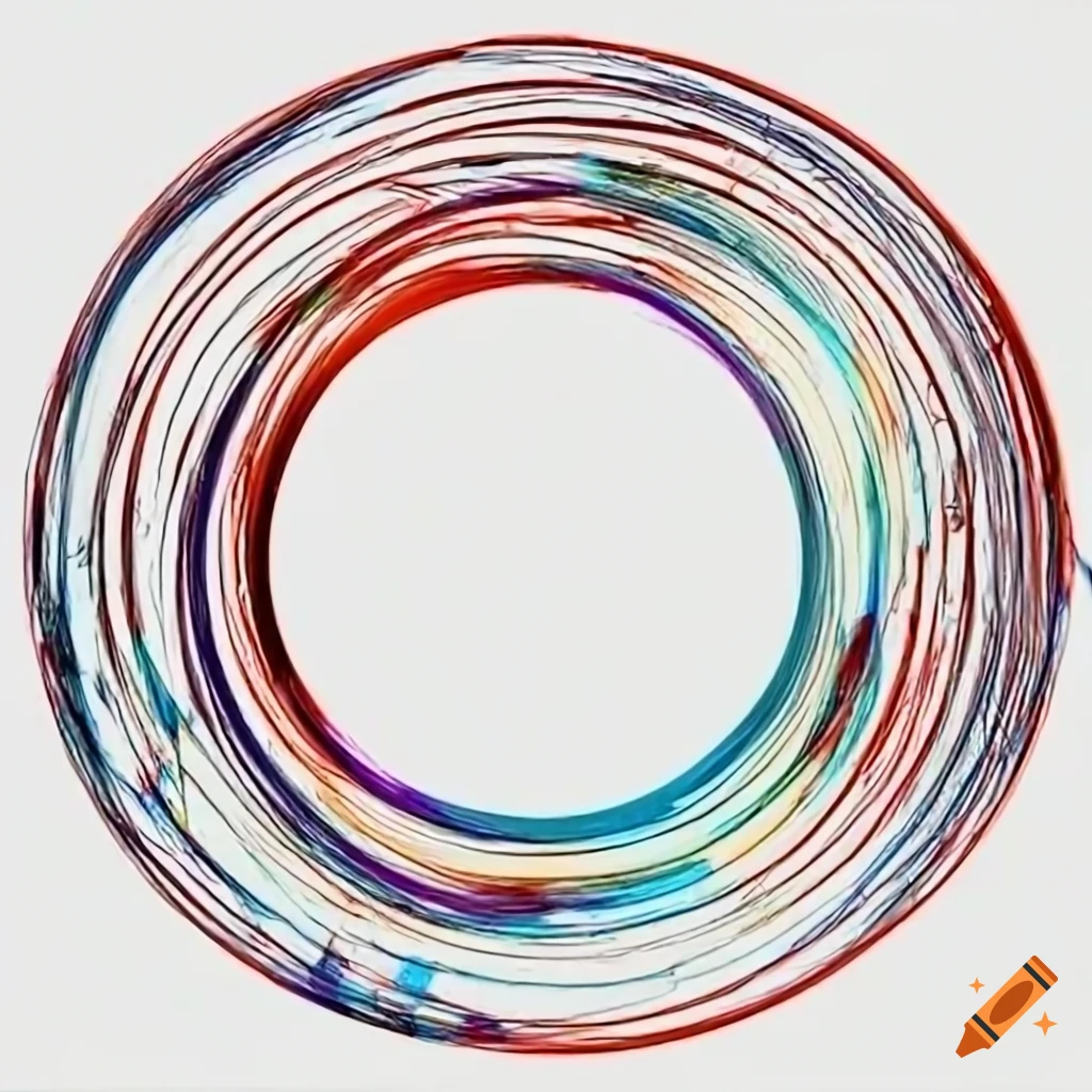 Abstract 3d render of a human circle drawing on Craiyon