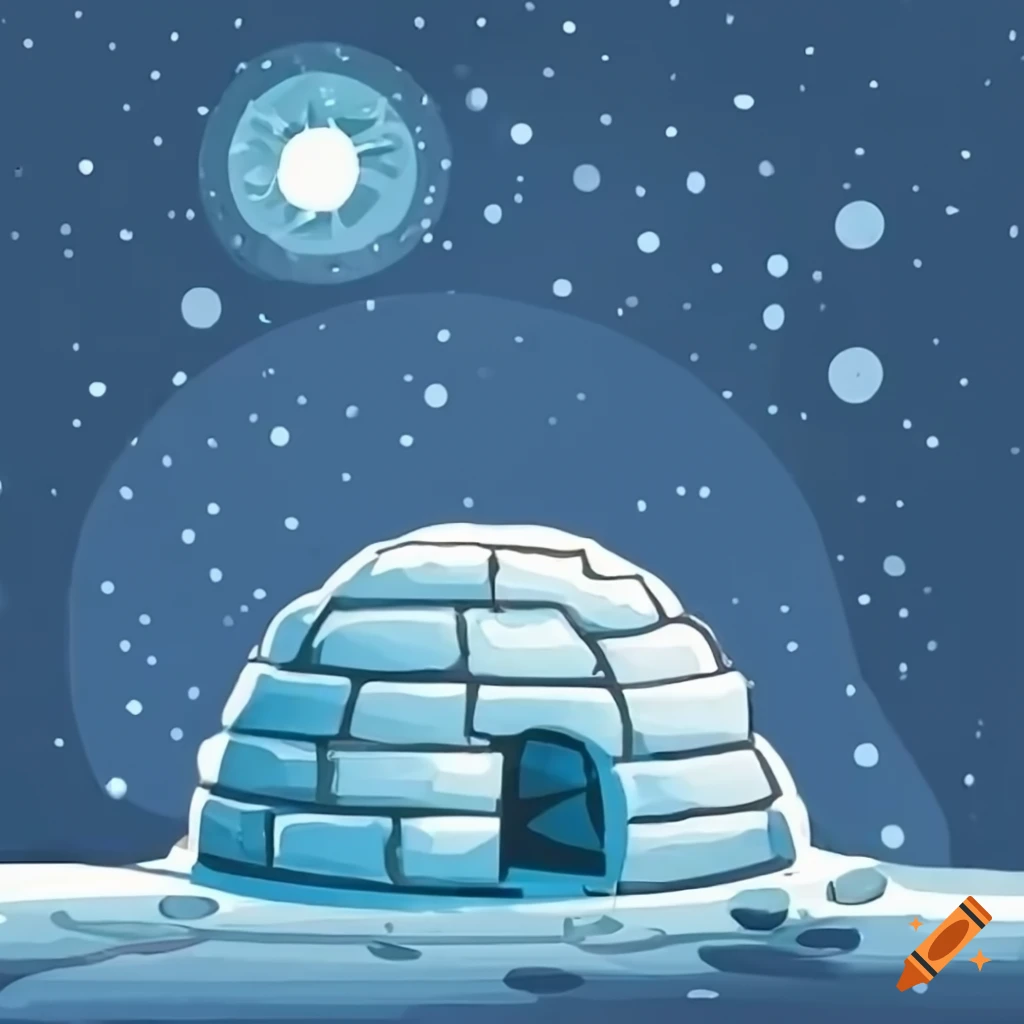 Image of an igloo in a snowy landscape on Craiyon