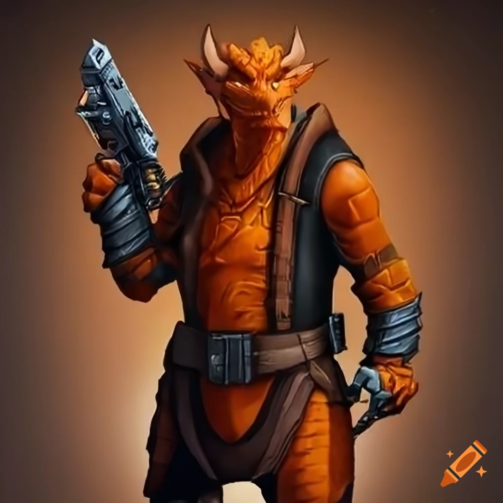 Anbu fusion trigon in medieval armor with red scythe on Craiyon
