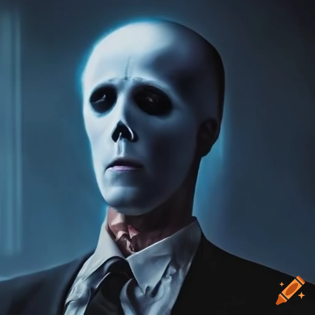 Image of a ghost approaching a man