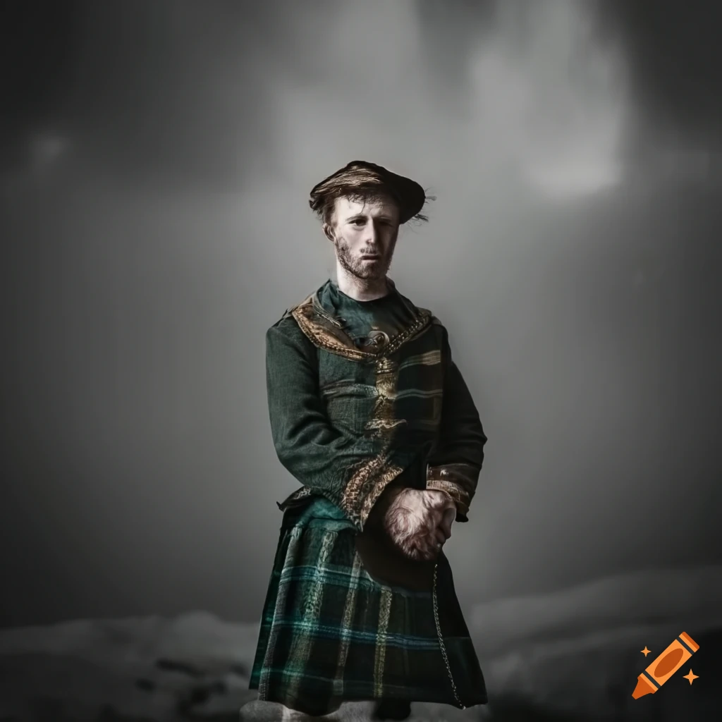 Portrait of a scottish man in the highlands