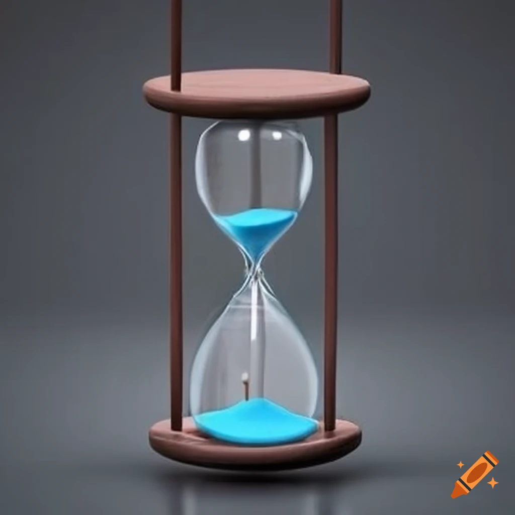 Broken hourglass with flowing sand vectors on Craiyon