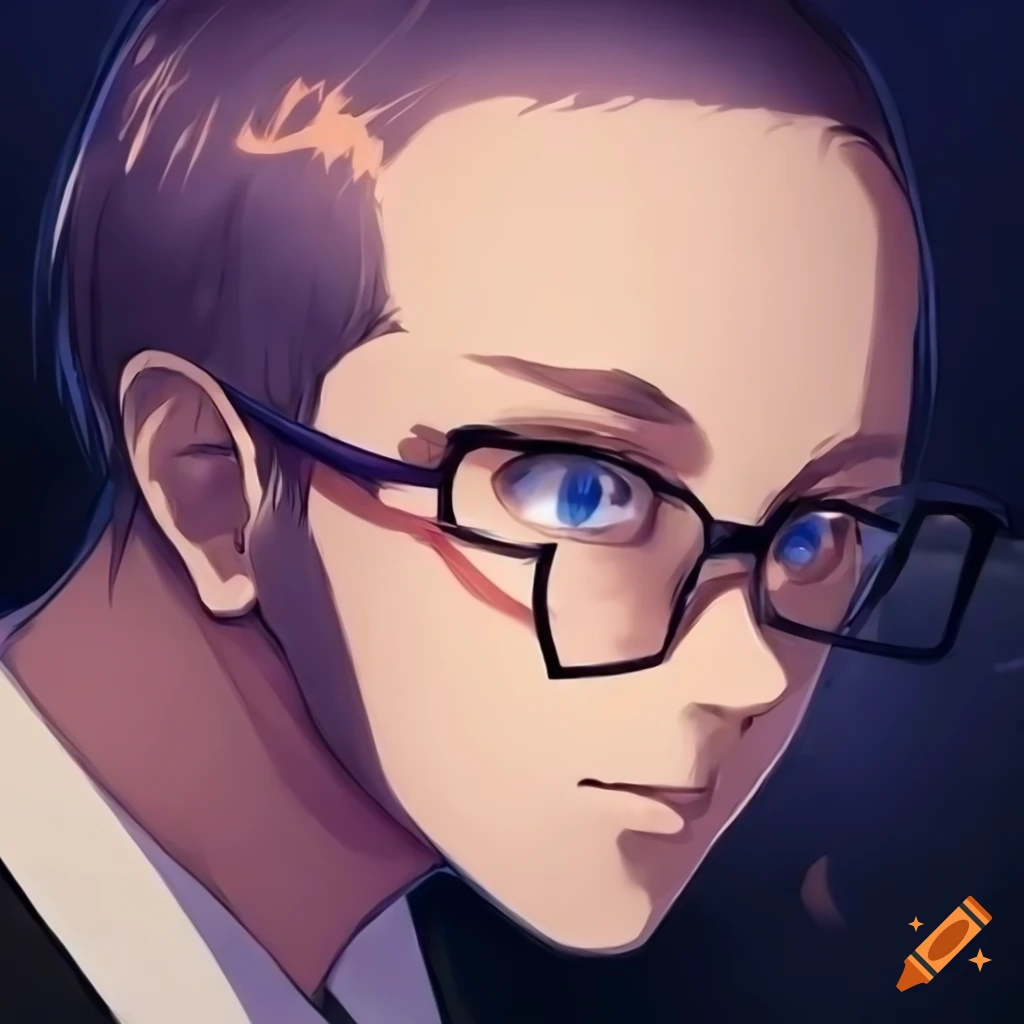 Anime style illustration of a young man doing math on Craiyon