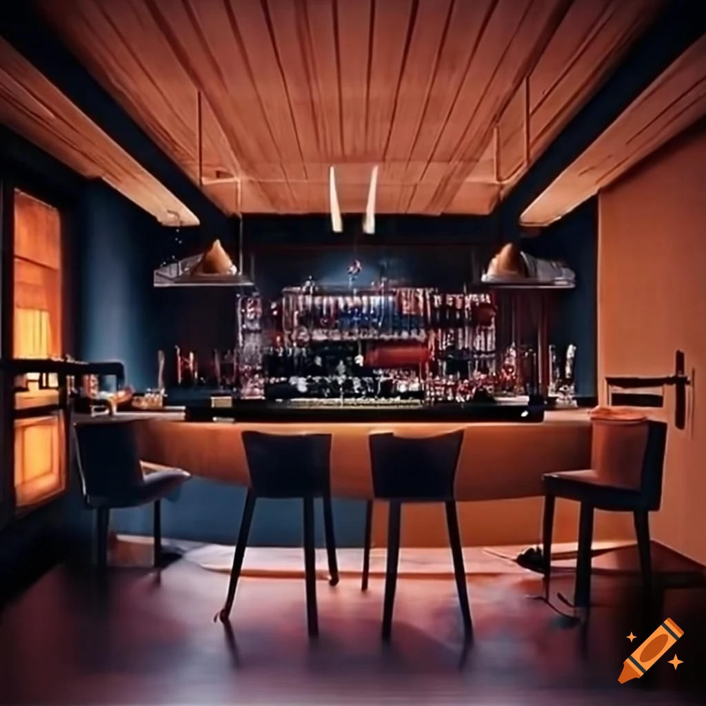 Cover page of a modern bar menu on Craiyon