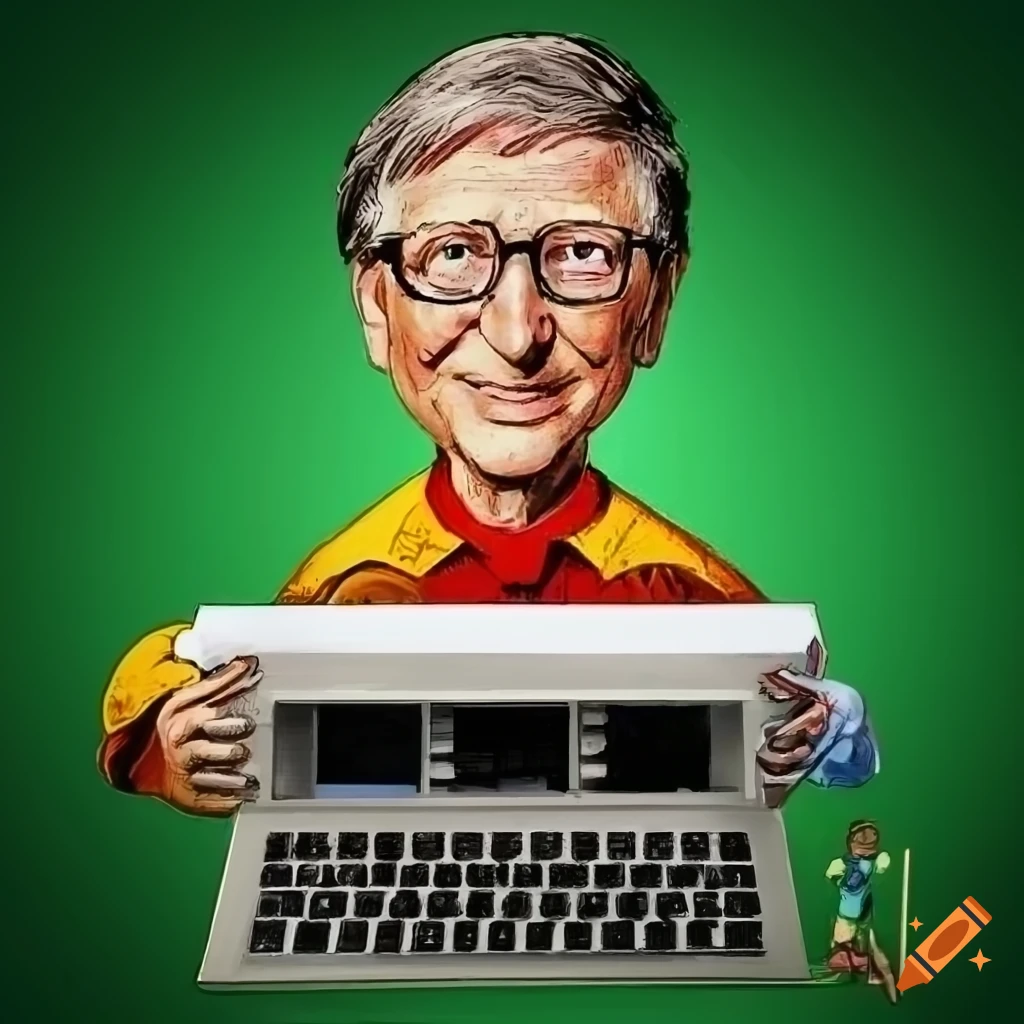 Bill gates drinking coffee on Craiyon