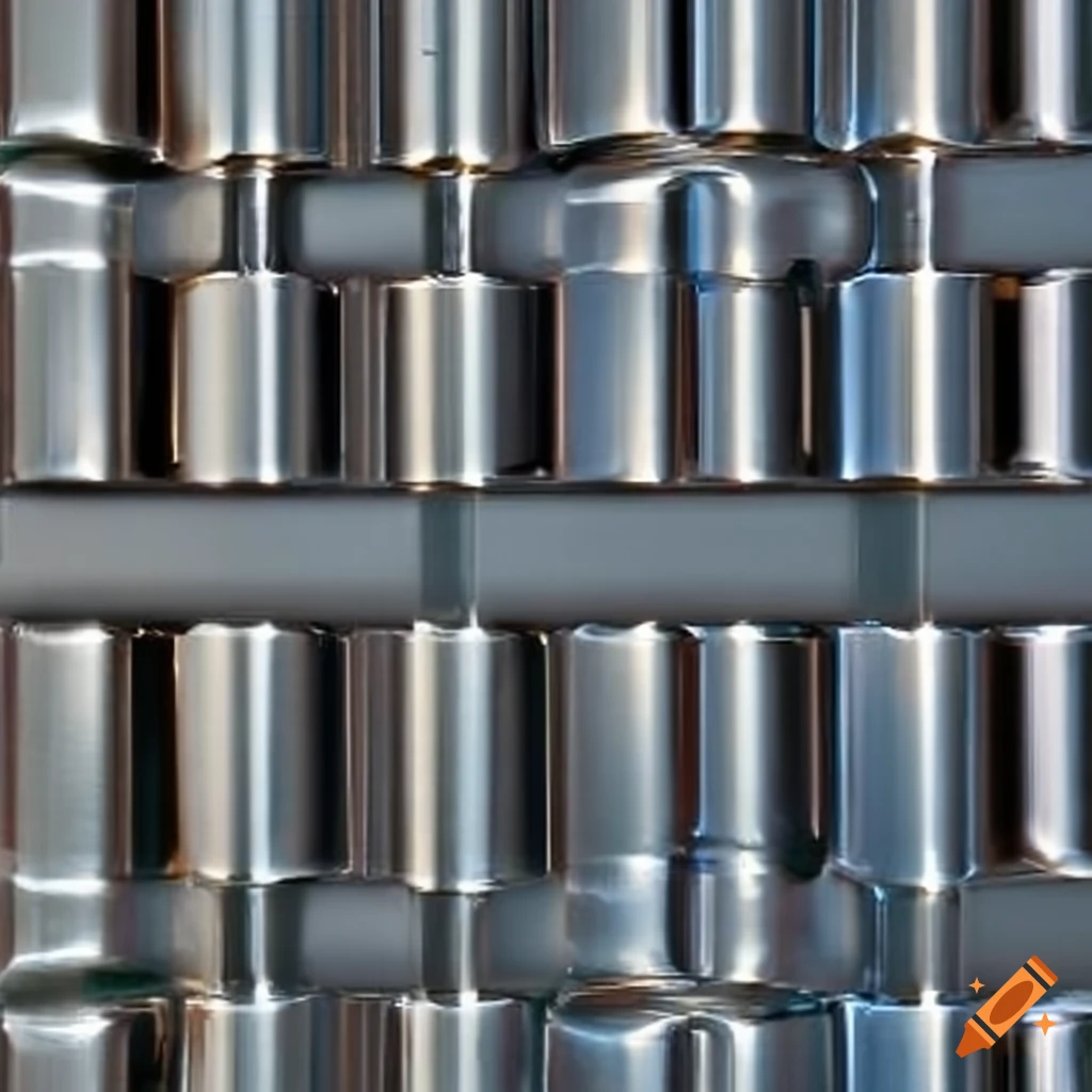 Shiny metal column tiles on Craiyon