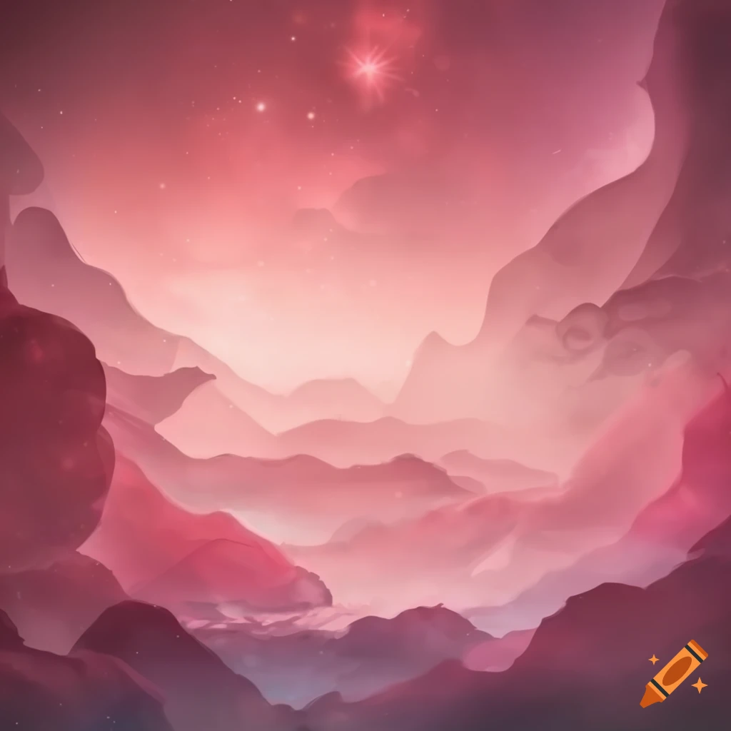 Rose gold pink celestial scape on Craiyon