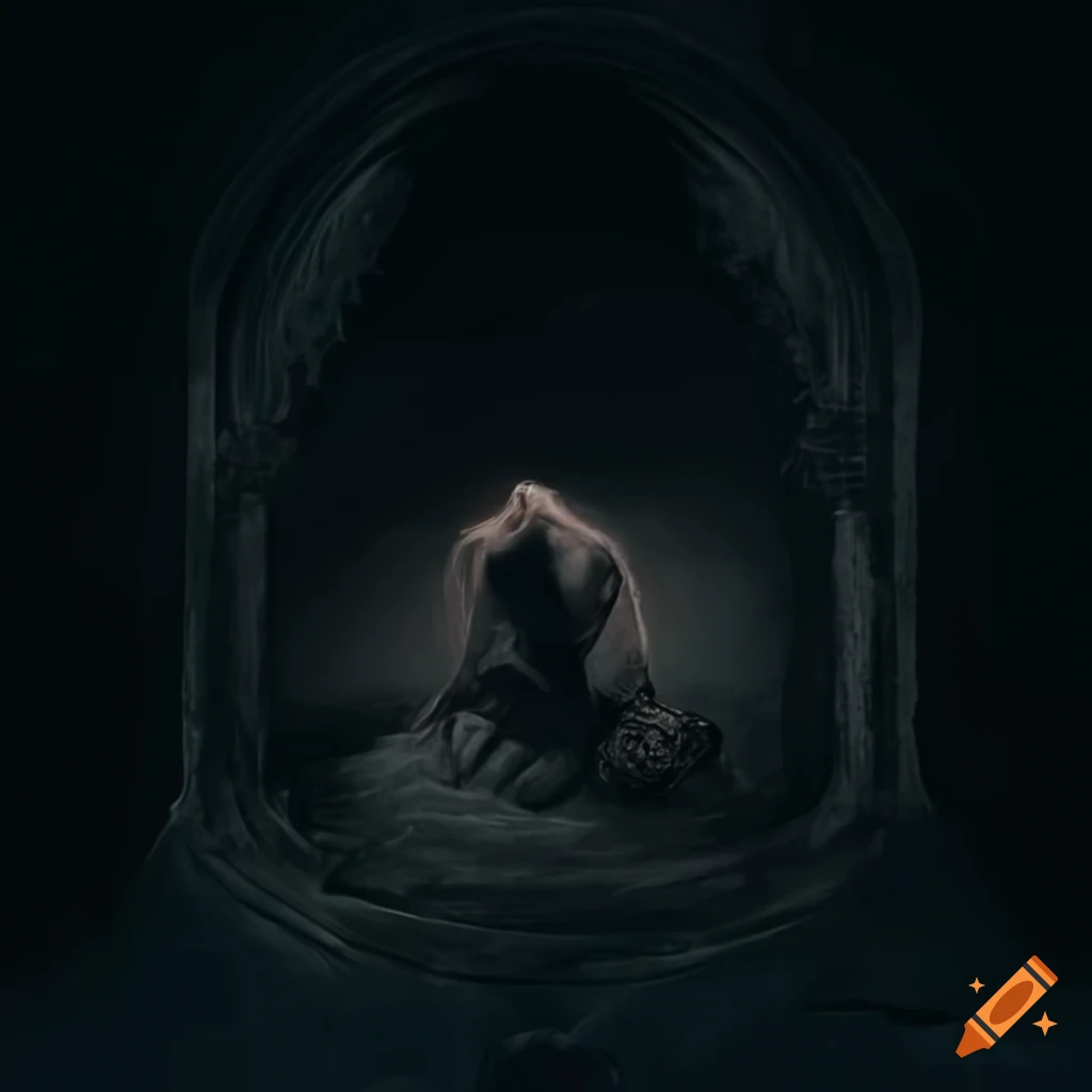 Artwork depicting the weight of sin