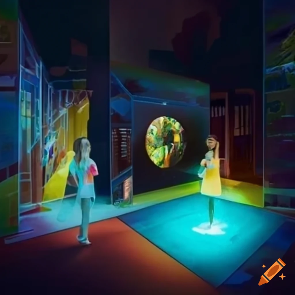 Interactive posters for immersive learning on Craiyon