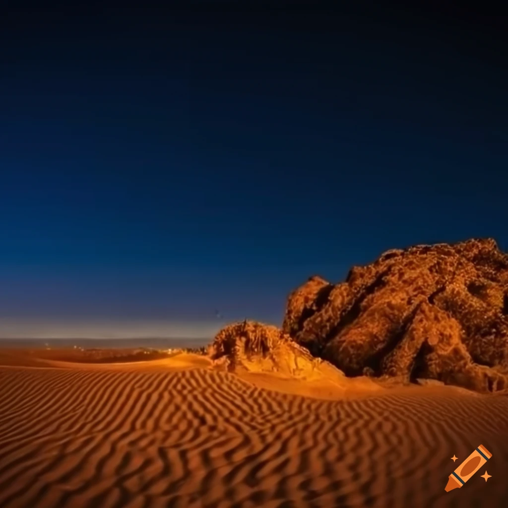 Night view of bethlehem desert