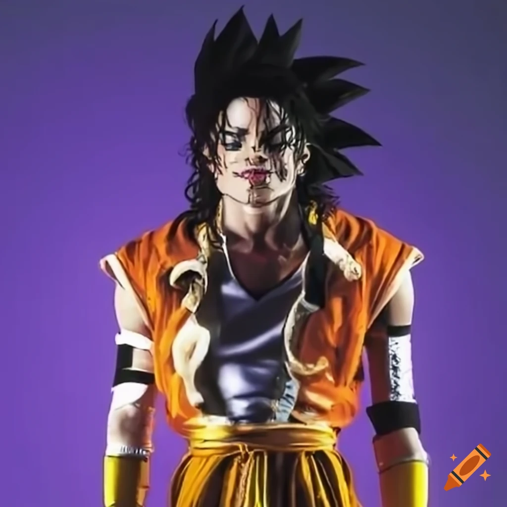 Artwork of michael jackson as a super saiyan on Craiyon