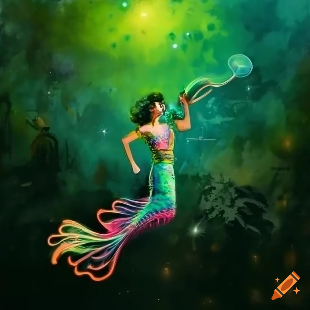 Surreal concept art of a young man floating in a dream on Craiyon