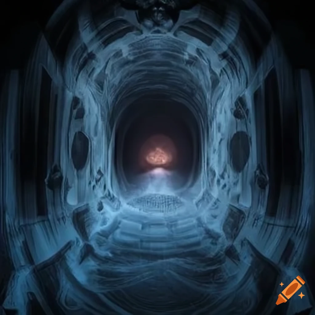 X-ray robot representation of wave function collapse on Craiyon