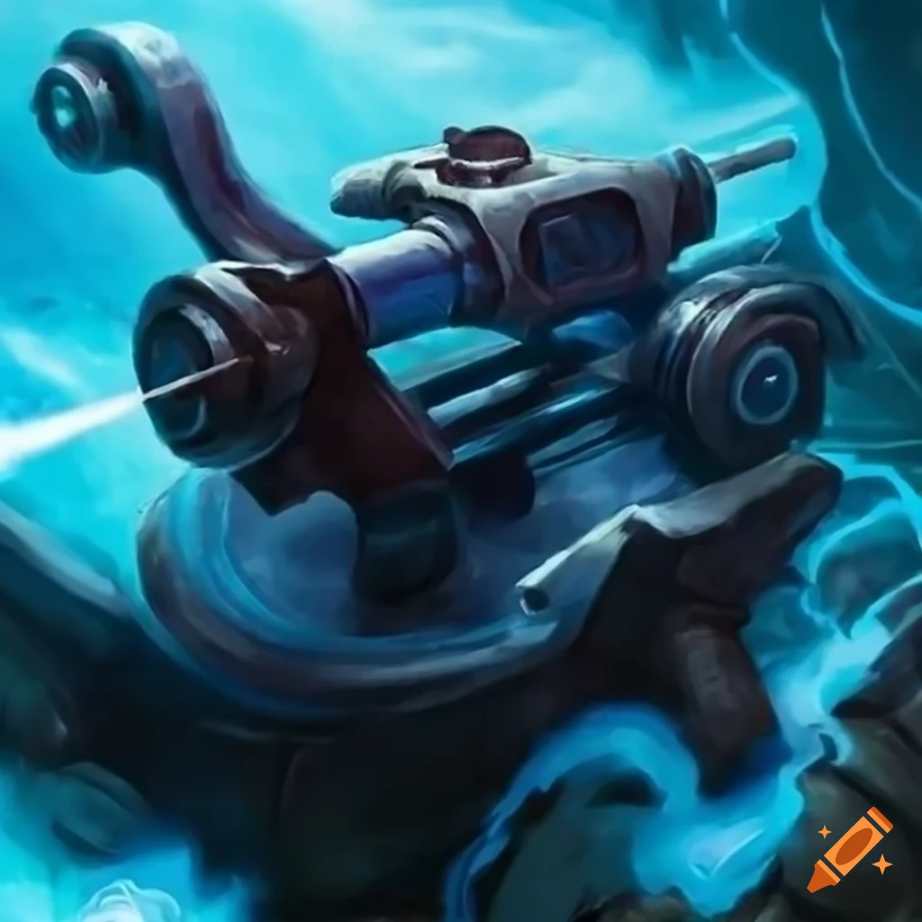 Blue laser cannon artwork from magic the gathering