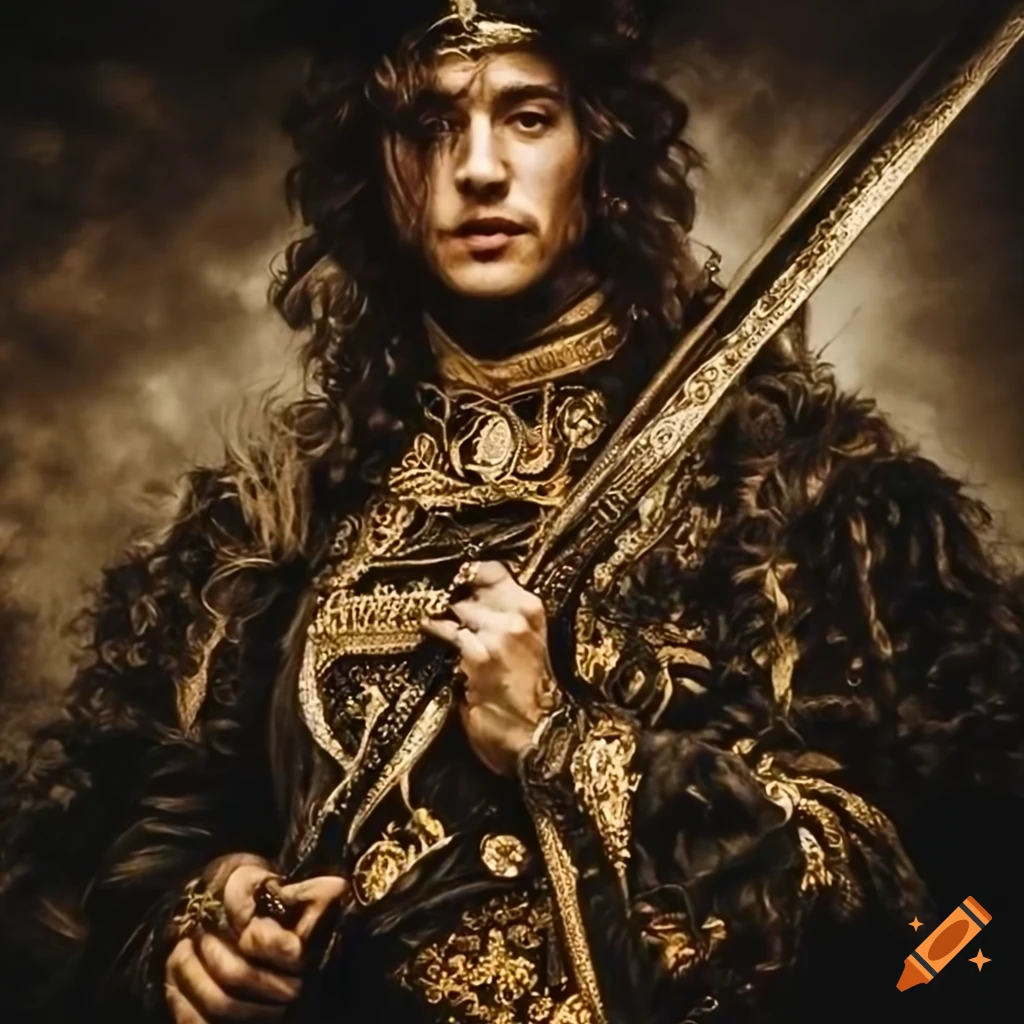 Medieval prince in an enchanting glow on Craiyon