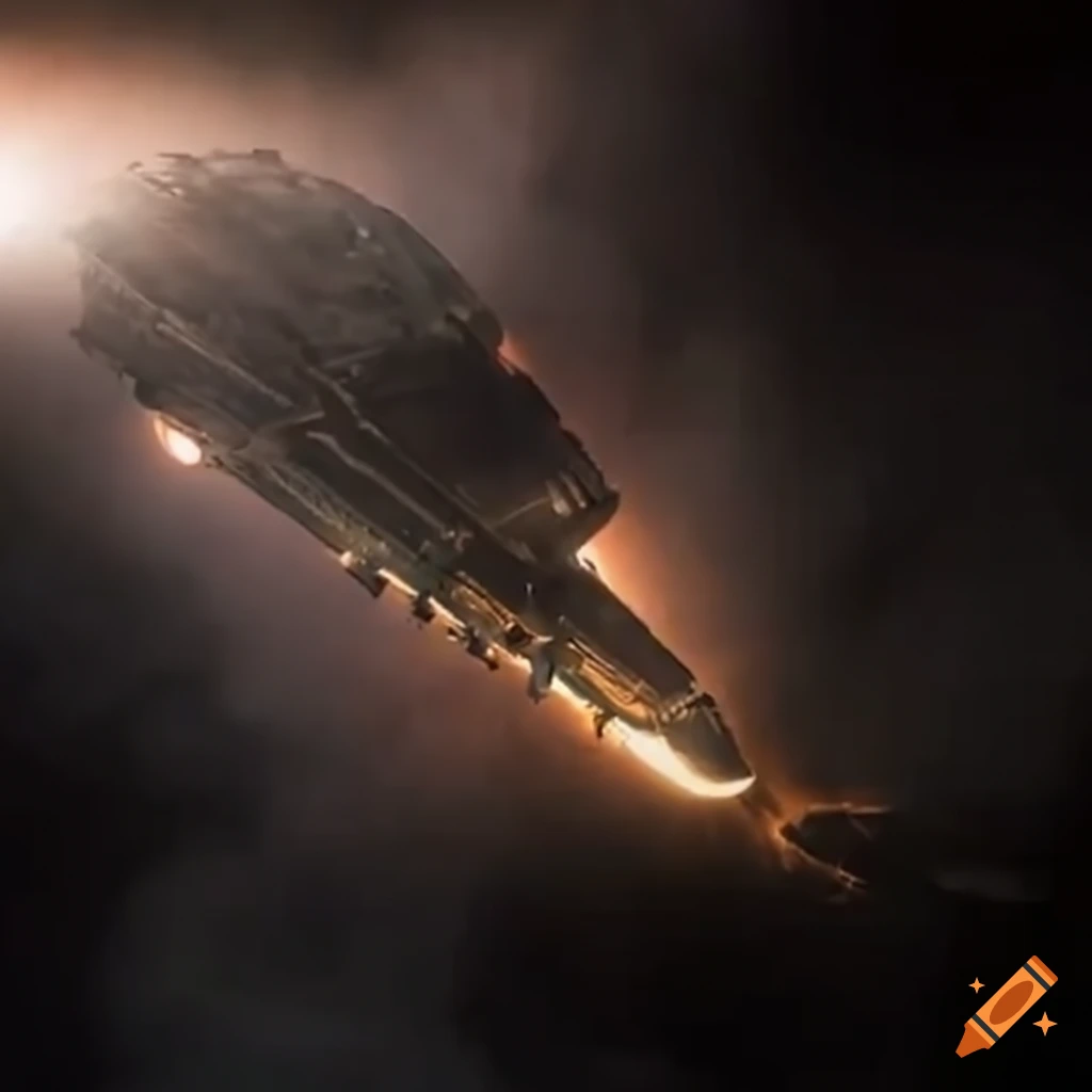 Image of a spaceship crashing into a house on Craiyon