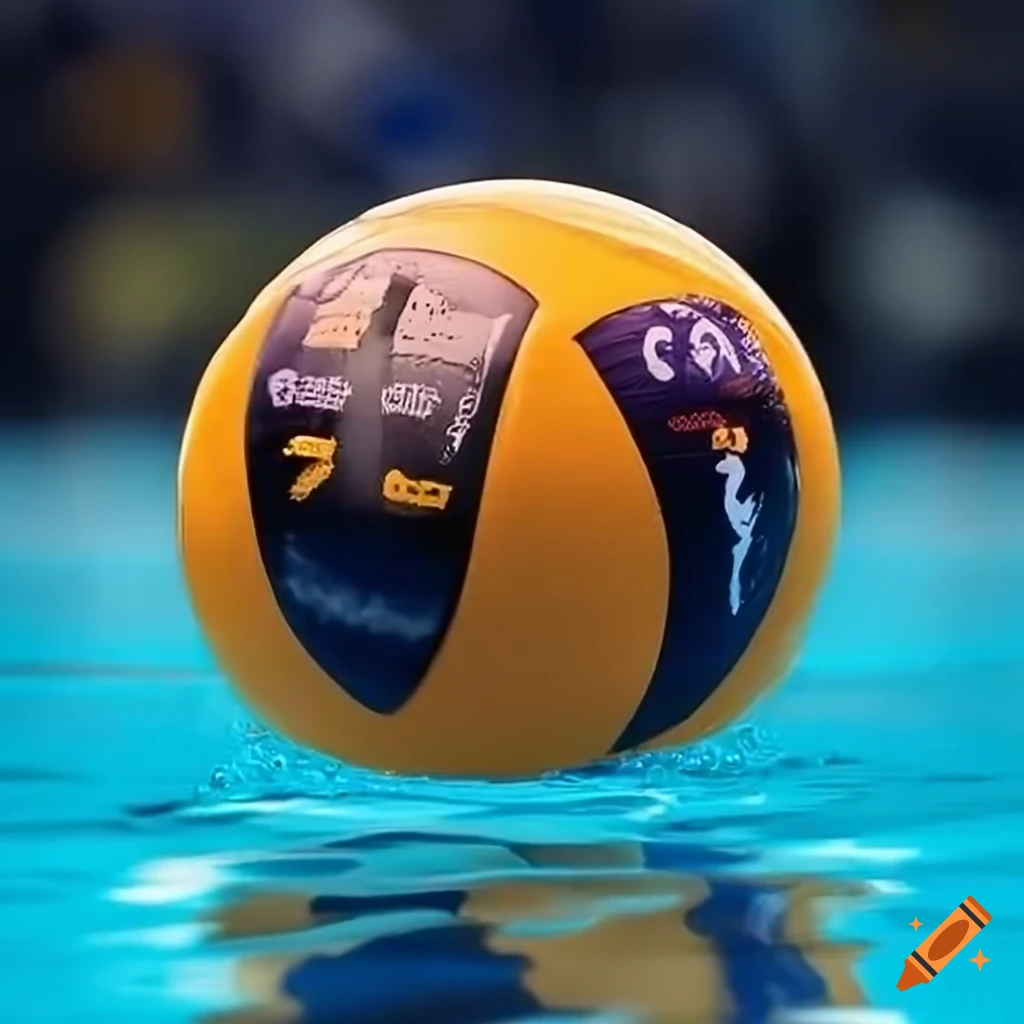 Water polo ball in action on Craiyon