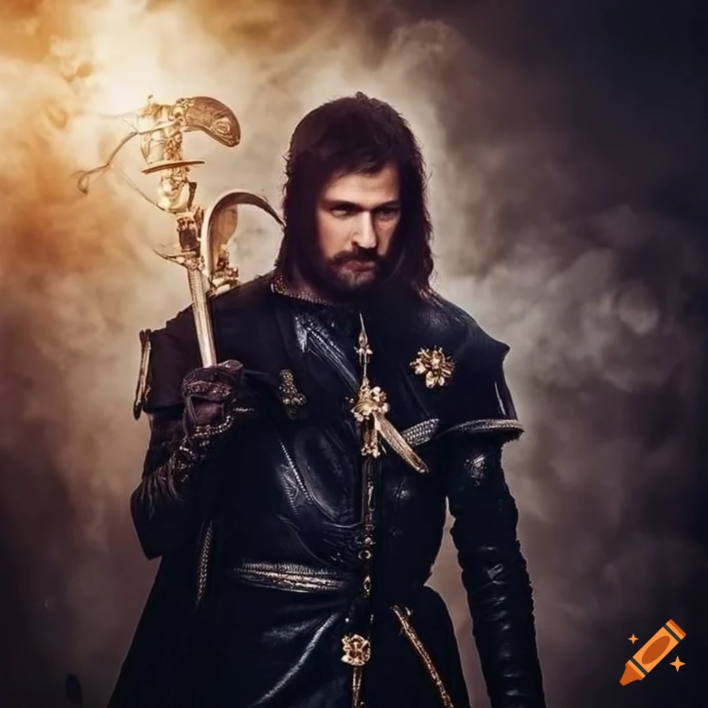 Image of a medieval prince with magical glow on Craiyon