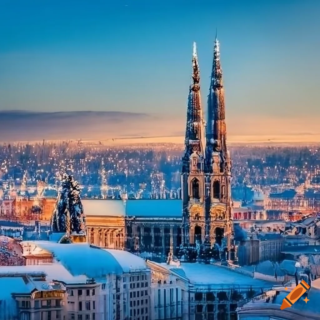 Winter scenery in vienna