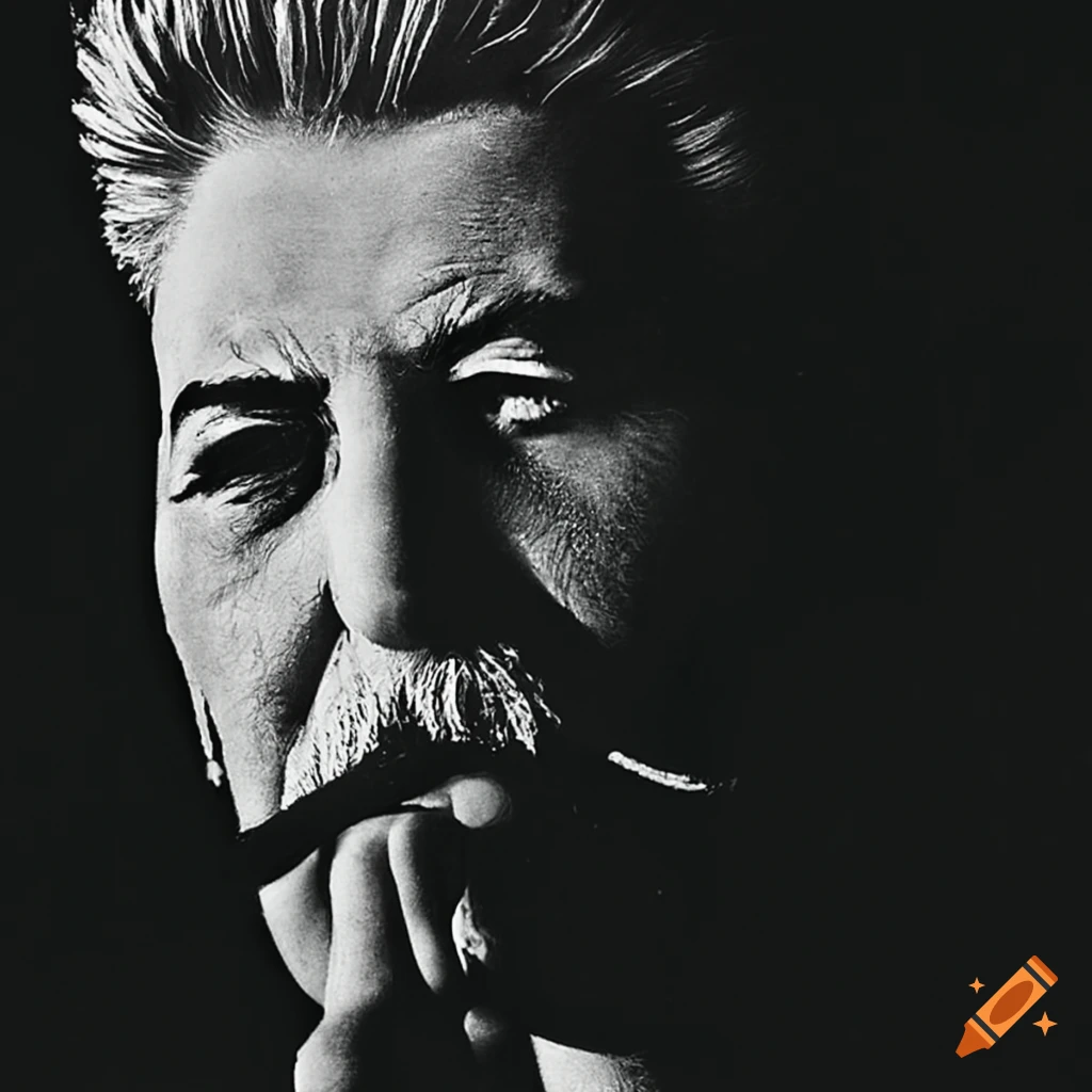 Joseph stalin smoking a cigarette on Craiyon