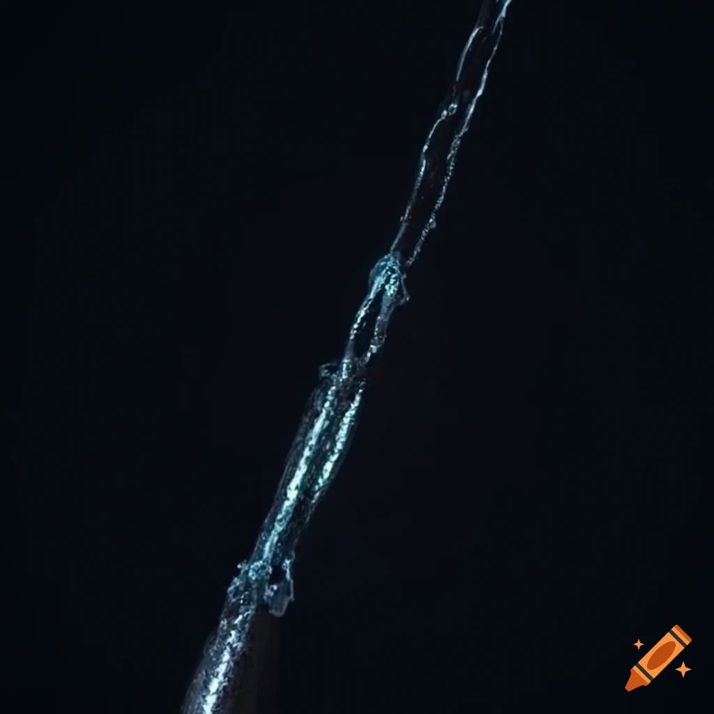 Sculpture of a long crystal rod with a ball at the end on Craiyon