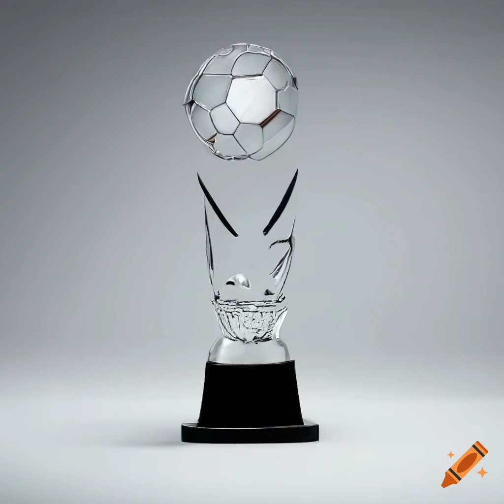 Acrylic trophy for a children's soccer competition on Craiyon