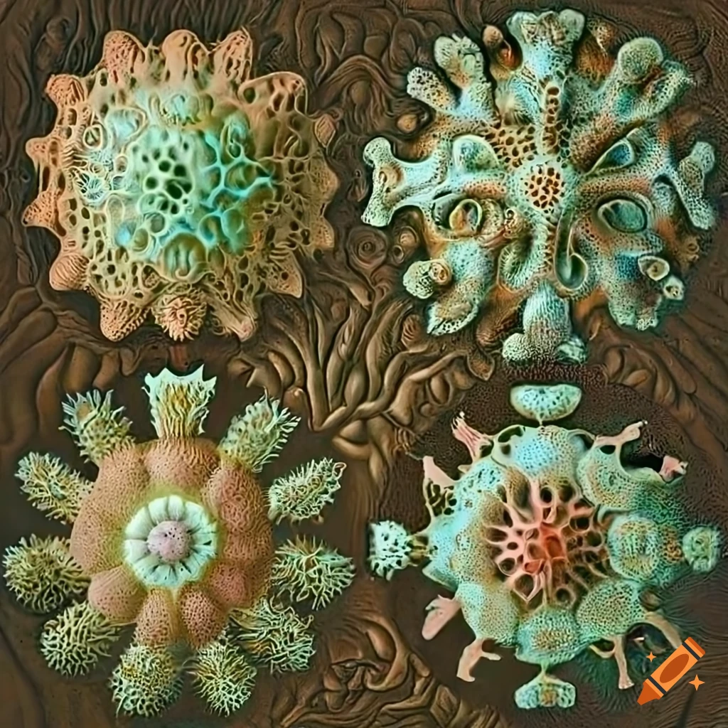 Seamless moss texture by ernst haeckel