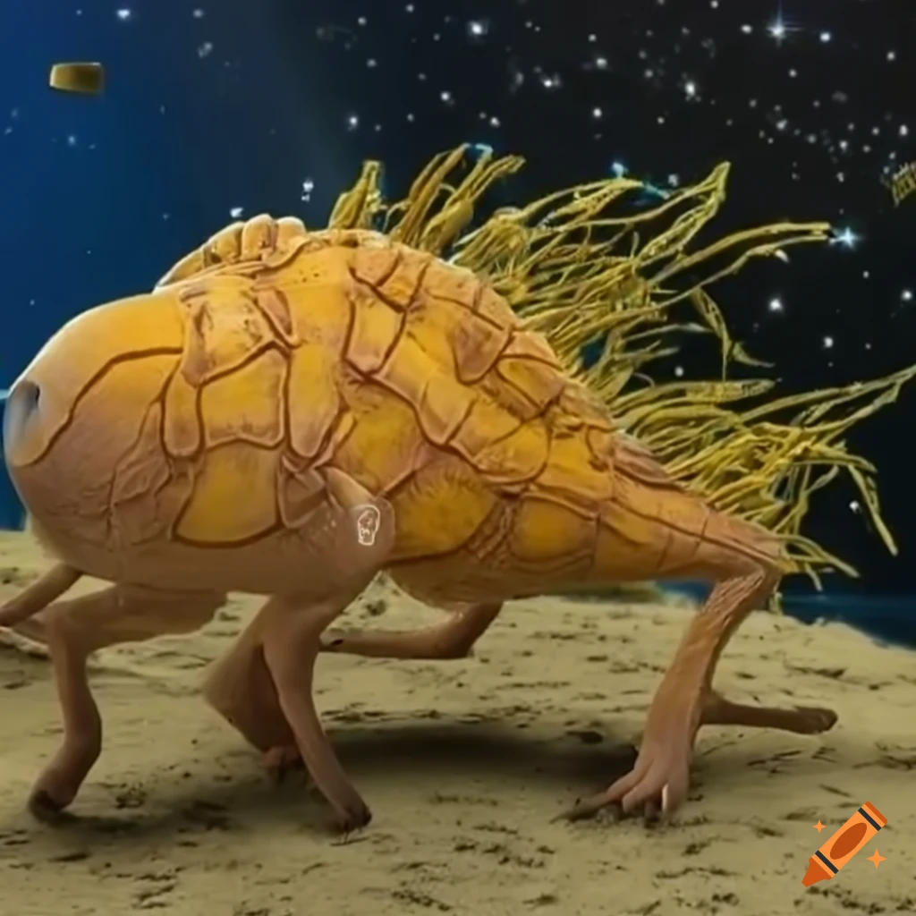 Alien creature in space on Craiyon