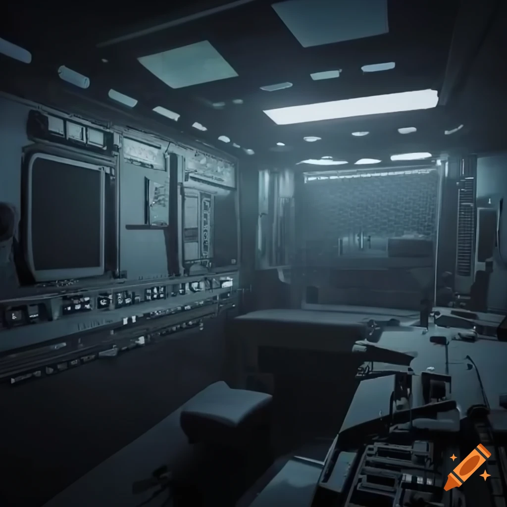 Empty control room on Craiyon