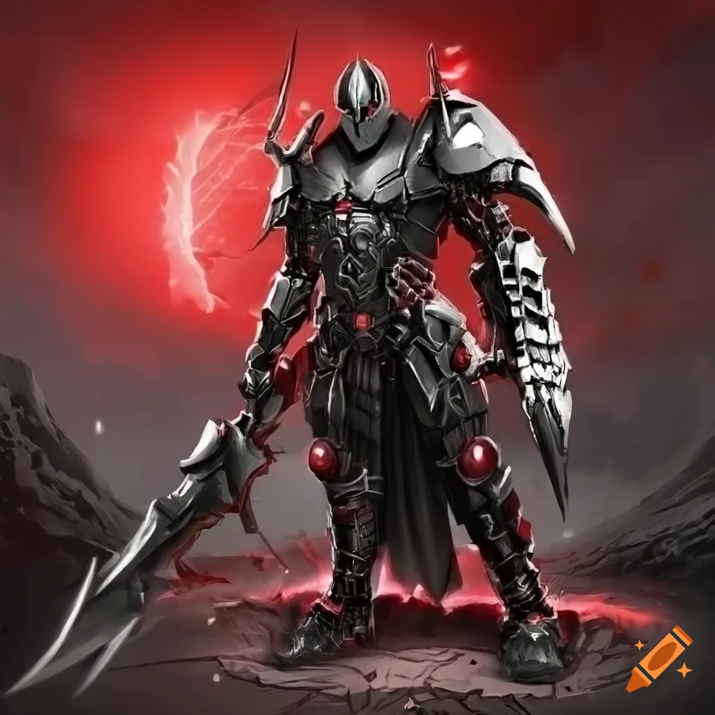 Cybernetic death knight wielding a greataxe