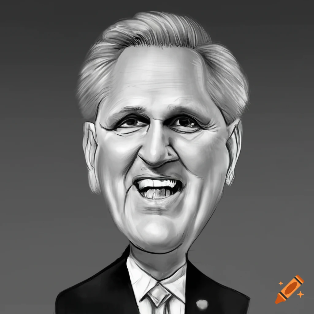 Sketch caricature of representative kevin mccarthy on Craiyon