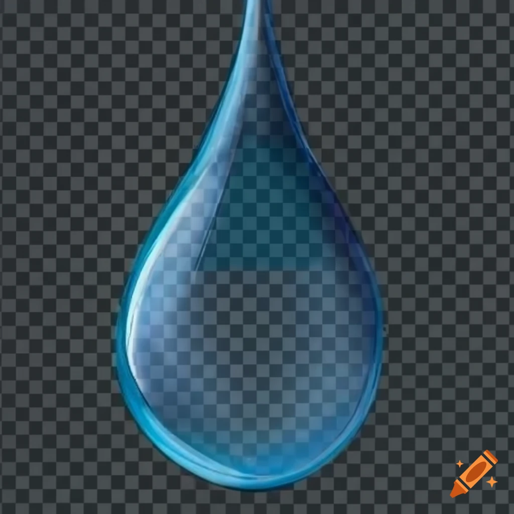 Teardrop on transparent background on Craiyon