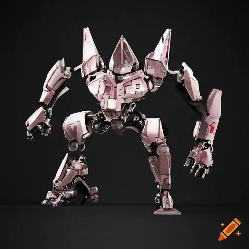 Shining crystal humanoid mecha on Craiyon