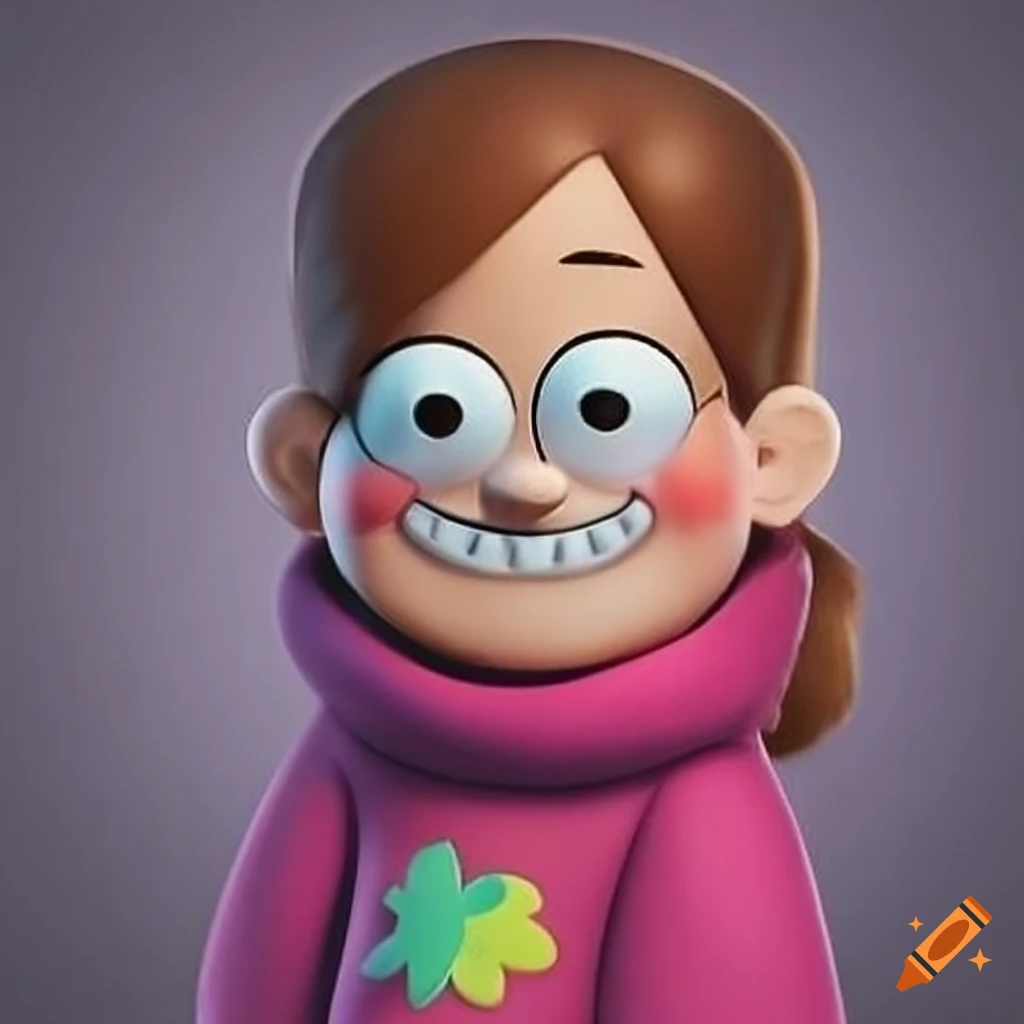 Photorealistic rendering of mabel pines on Craiyon
