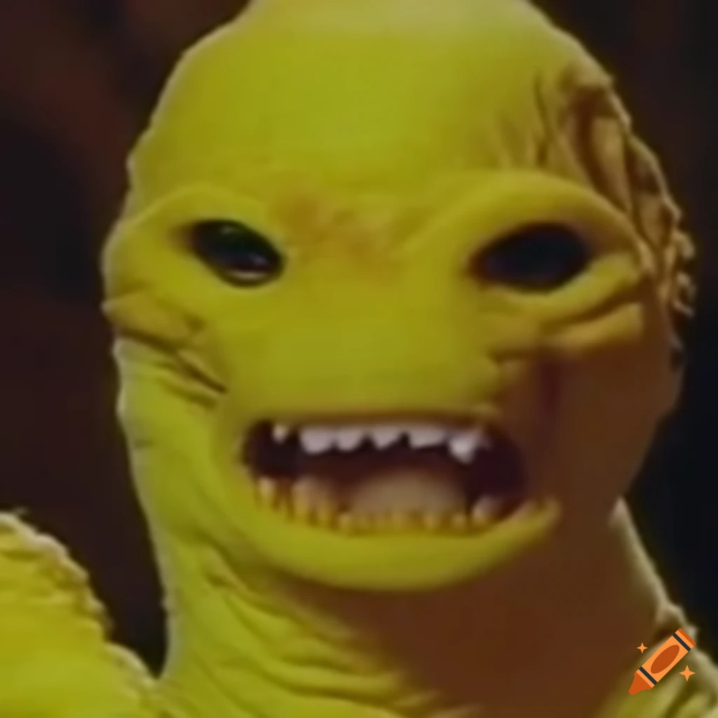 Green creature from a 2000's tv sitcom on Craiyon