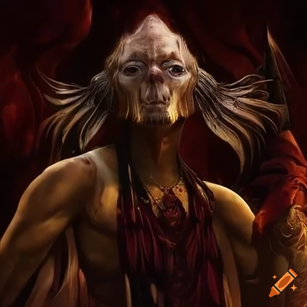 Adam driver as a cosmic werewolf made of mushrooms in a star trek scene ...